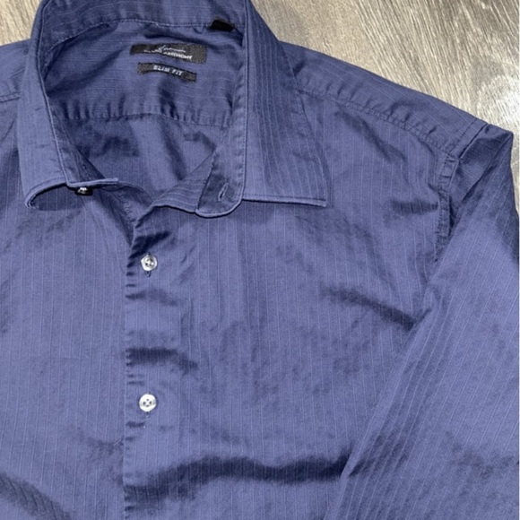 Marc Anthony | Shirts | Marc Anthony Deep Blue Casual Button Down Shirt ...